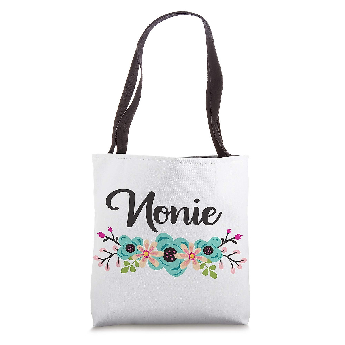 Nonie Gifts From Grandkids Floral Personalized Name Gift Tote Bag