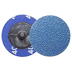 Benchmark Abrasives 2" Quick Change Zirconia Sanding Discs with a Male R-Type Backing Surface Finish Grind Polish Burr Rust Paint Removal Use with Die Grinder (25 Pack) - 80 Grit