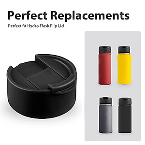 Ullnosoo Gasket Replacement for Hydro Flask Wide Mouth Flip Lid Cap, 6 PCS Silicone O Ring Leak Proof Seal for Hydroflask 2 inch with Tweezers, Easy to Install