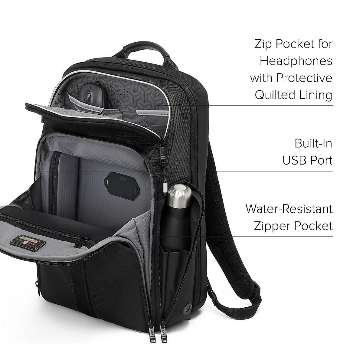 TUMI Men's Esports Pro 17 Backpack, Black, One Size