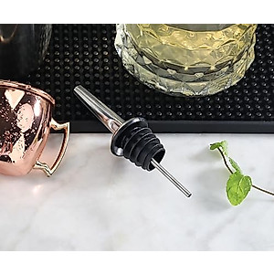 New Star Foodservice 26825 Stainless Steel Bottle Pourers w/Tapered Spout, Set of 12