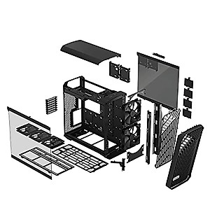 Fractal Design Torrent Black E-ATX Tempered Glass Window High-Airflow Mid Tower Computer Case