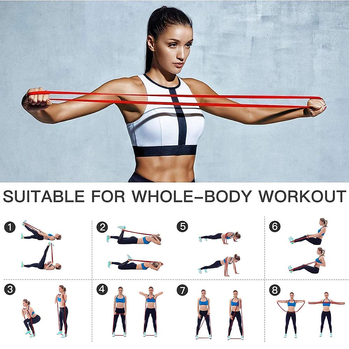 Exercise-Bands - Pull up Assistance Workout Bands for Women Long Resistance Loop Bands Perfect for Gym Home or Travel