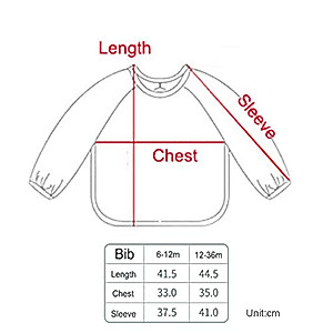 modernKIDS Long Sleeve Bibs for Babies with Pocket (12-36 Months) | No Leak, Waterproof Toddler Bibs with Food Catcher | Apron Art Smock Bib for Eating and Crafting (Dinosaur)