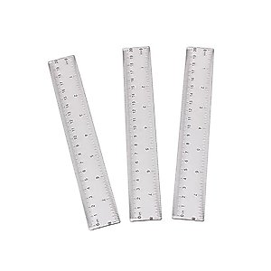 Plastic Measuring Ruler 16pcs graphing Ruler Clear Measuring Tools Stationery Ruler Ruler Tailor Ruler Stationery Precision Ruler Plastic rulers Clear Ruler Centimeter Ruler use