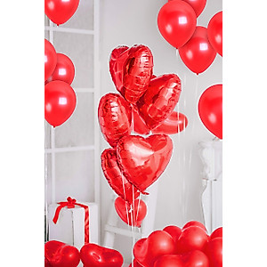 Treasures Gifted Metallic Red Balloons - Pearlized Ruby Red Balloons - Globos Metalicos Rojos, Red Latex Balloons 12 Inch, Globos Rojos Metalicos - Bulk Red Balloons 100 Pack
