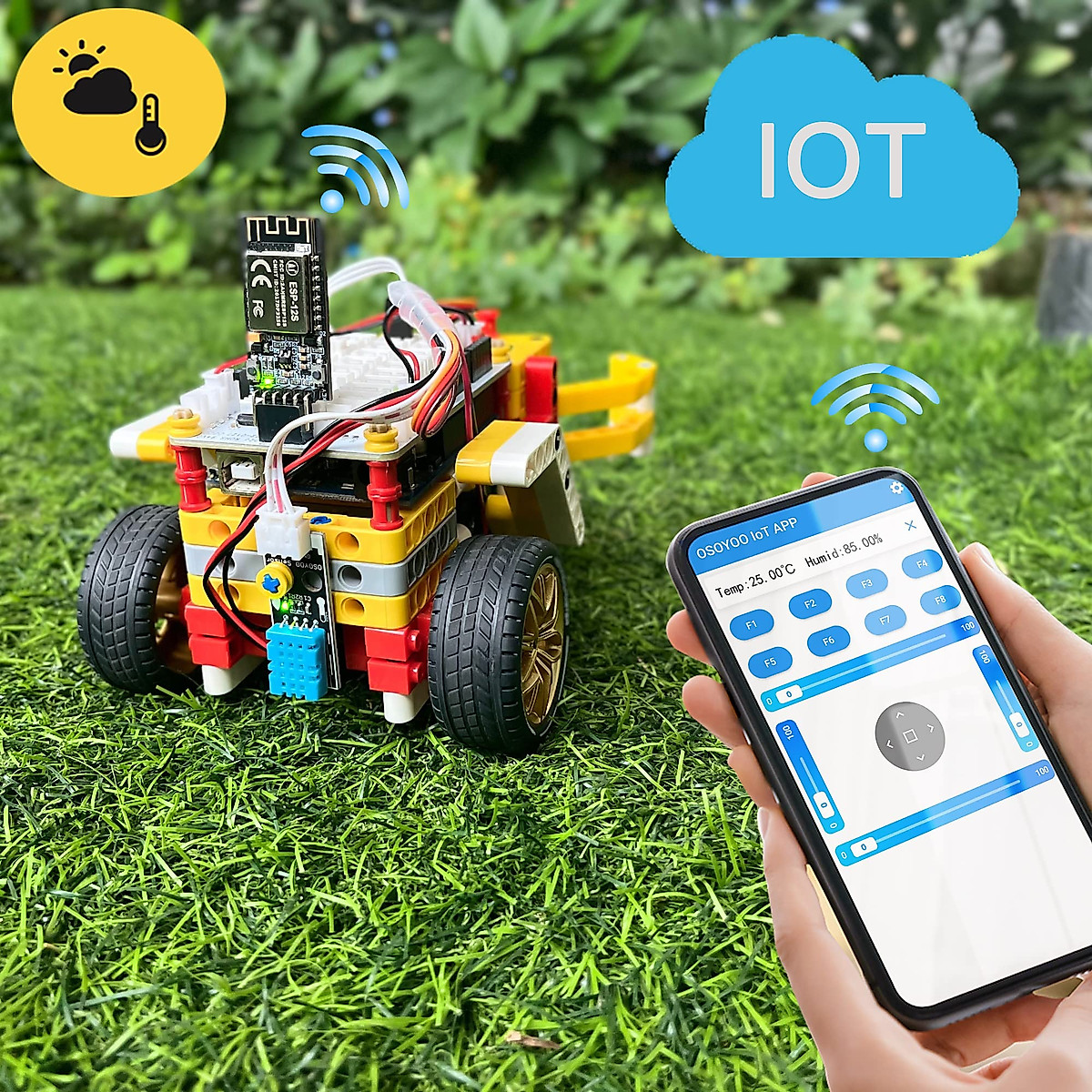 OSOYOO Building Block Robot car kit for Arduino as STEM Toy Gift for Kids Teenagers Adults to Learn Program Electronic Circuits, WiFi IOT Mechanical