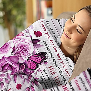 udten Gift for Mom, Mom Blanket for Great Mother Gifts Birthday Gifts for Mom from Daughter Son, The Best Mom Ever Gifts for Birthday Mother's Day Thanksgiving Day Gifts, 60"x50"