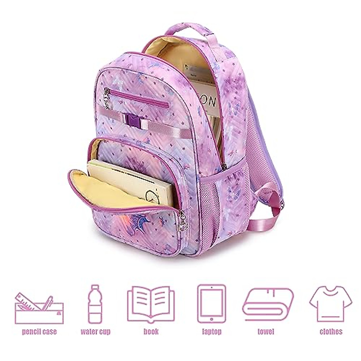 Cusangel Toddler Backpack for Girls, Girls Backpack for Kids 6-8, Lightweight Butterfly Kids Backpacks for Girls