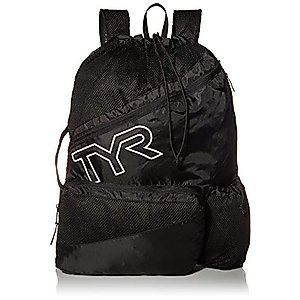 TYR Elite Team Mesh Backpack, Black, one Size