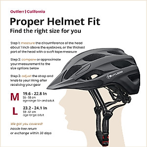 Outlierr safe to ride bike helmets for adults, Lightweight, Bicycle Helmet, Super Comfy, Great Gift Choice, with Detachable Visor, Road Bike, Cycling Helmet for Men, Women, Youth