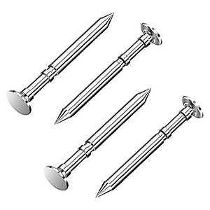 4 Pieces Derby Car Machined PRO Polished Speed Axles, 304 Stainless Steel Axles with 2 Grooves and Beveled Head Minimizes Friction to Get The Fastest Axle