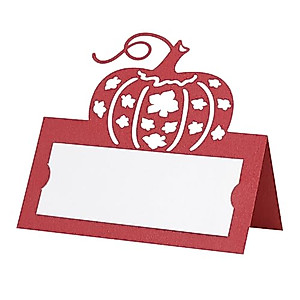 50pcs Festival Pumpkin Place Cards Thanksgiving Dinner Pumpkin Place Cards For Enhancing Holiday Table Decors