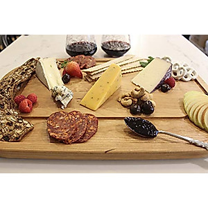Walnut Hollow Solid Cherry Serving & Charcuterie Board for Entertaining, Weddings, and Gifts (42385)