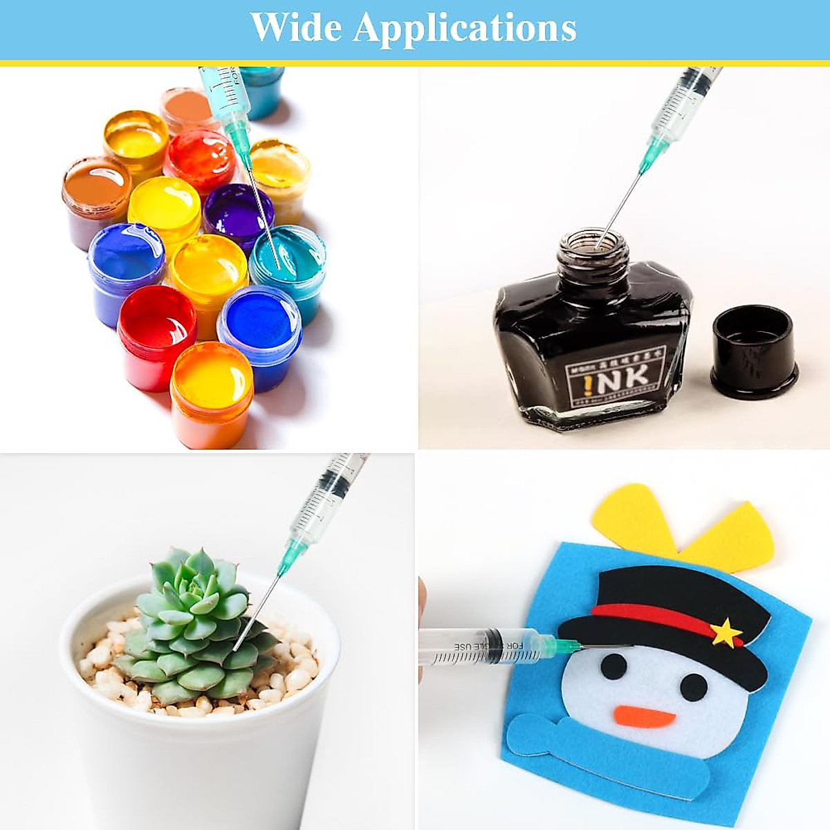 Shintop 10pcs 5ml Syringe with 18Ga 1.5 Inches Blunt Tip Needles for Experiments, Industrial Use