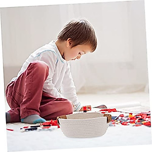 LIGHTAOTAO Cotton Rope Storage Basket White Hamper Baby Decor White Decor Cotton Rope Basket Jute Rope Basket Decorative Woven Basket Bathroom Organizing Baskets Cotton Basket Blanket