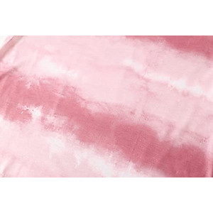 HONG HUI Women's Sleepwear Short Sleeve Top with Capri Pants Pajama Sets Comfy Pjs Sets Casual Loungewear Pink Medium