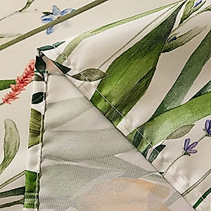 GEEORY Spring Easter Floral Tablecloth Rectangle 60X84 Inch Yellow Tulip Summer Decor Indoor Outdoor Seasonal Table Cover for Home Kitchen Dining Table ATC005