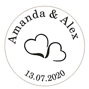 Personalized Wine Bottle Stopper,Customized Love Shape Custom Anniversary Name Date Engraved Wooden Cork Bottle Stopper Wedding Favors, wood engraved Wedding Gift,custom,10PCS