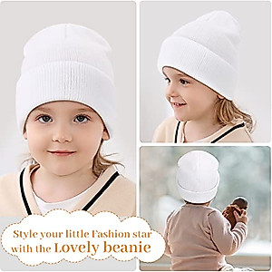 Kids Winter Beanies Soft Warm Knitted Baby Hats Caps Cute Cozy Chunky Winter Infant Toddler Beanies for Boys Girls