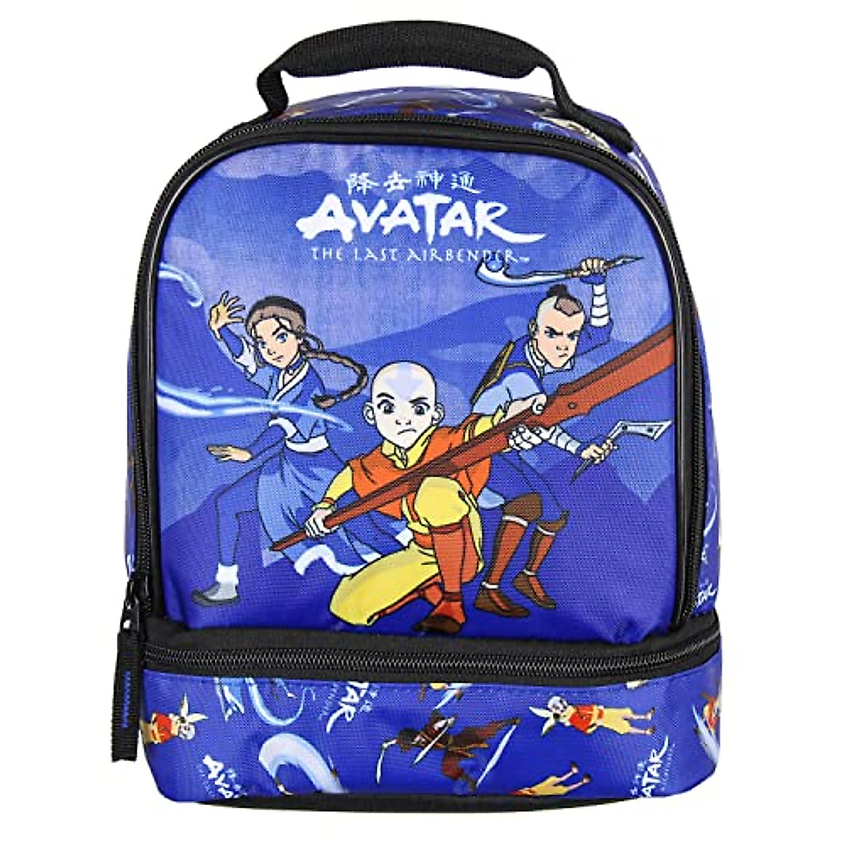 INTIMO Nickelodeon Avatar The Last Airbender Character Aang Katara Sokka Zuko Cartoon Dual Compartment Lunch Box Bag
