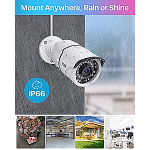 ZOSI 8CH 4K PoE Home Security Camera System, 8 Ports 16CH 8MP NVR with 2TB HDD, 4pcs 5MP Outdoor PoE IP Cameras, 120ft Night Vision, Motion Detection, Remote Access, for 24/7 Recording