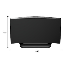 Digital Alarm Clock for Bedrooms, Digital Clock with Modern Curved Design, Conspicuous Blue LED Numbers, 6 Levels Brightness, 2 Volume, 3 Alarm Tones, Snooze, Power-Off Memory, 12/24H, Bedside Clock