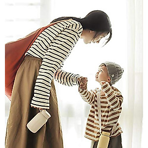 BUYDEEM Born for Girls & Ladies, CD13 Thermos Water Bottle Tumbler Flask, Cute Unique Design, Wide Mouth with Screw-on Lid, Stainless Steel Coffee Tea Travel Mug, Cozy Greenish