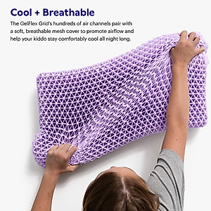 Purple Kid Pillow - White - GelFlex Grid - Cool & Breathable