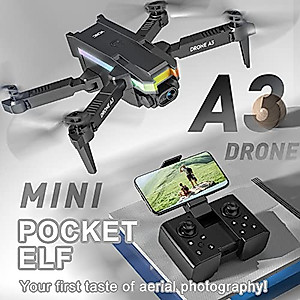 Vetitkima Drones with Camera for Adults, Mini Drone with Dual 4k Hd FPV Camera Remote Control Aircraft with Altitude Hold Headless Mode