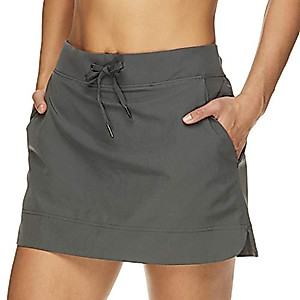 Gaiam Women's High Waisted Yoga Skirt - Dance Tennis & Running Skort with Pockets - Urban Chic Green, X-Large