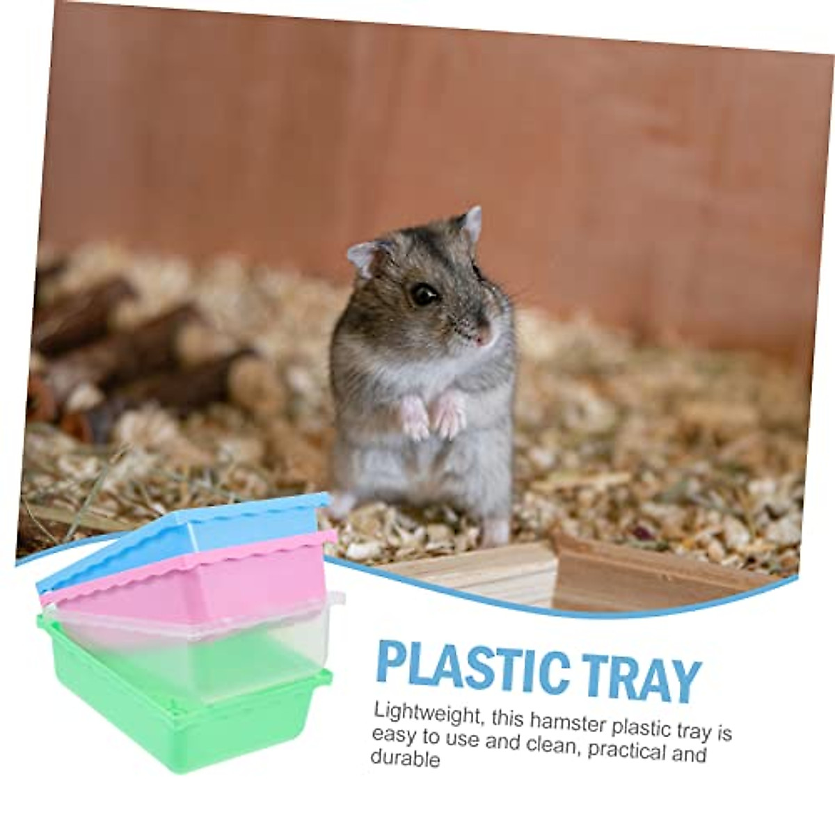 POPETPOP Chinchilla Cage Accessories Plastic Bins 4pcs Hamster Cage Tray Hamster Cages Small Pet Cage Supplies Plastic Tray Hamster Supplies Plastic Chassis Guinea Pig Bedding Plastic Trays