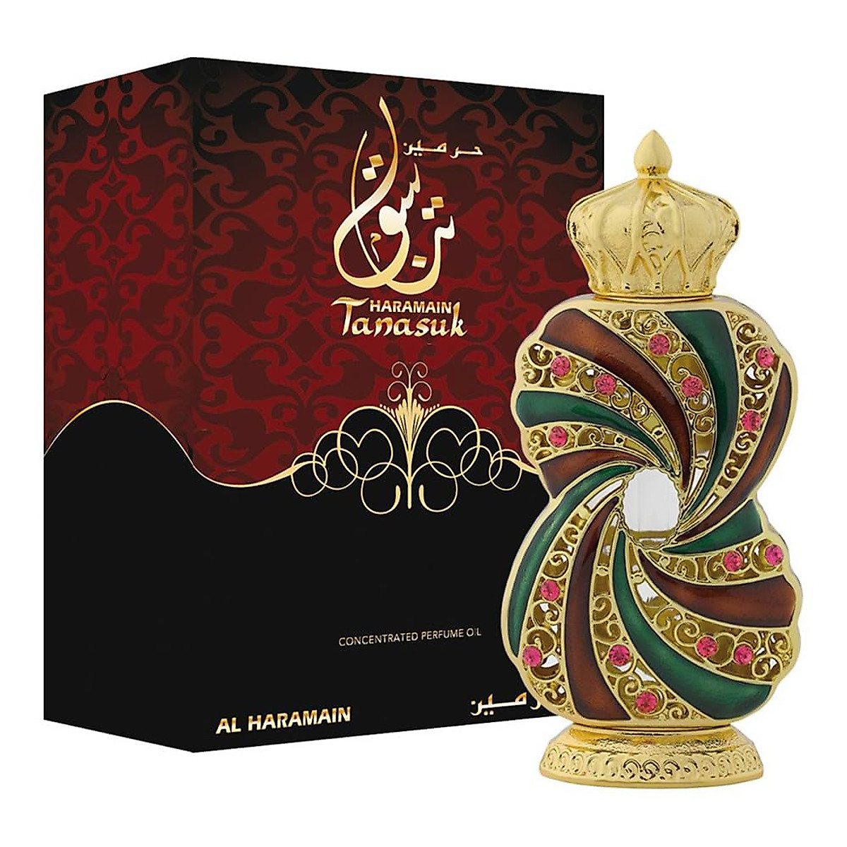 Al Haramain Tanasuk Perfume Oil - 12 ml | Unisex Amber Vanilla Attar Oil | Concentrated Fragrance