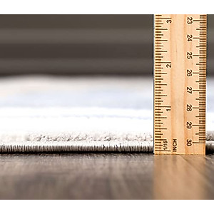 Abani 4’ x 6’ Modern Topography Design Blue, Grey & Gold Area Rug Rugs Modern Pattern No Shed Dining Room Rug