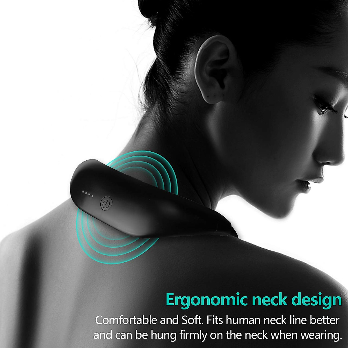 Leipple Neck Fan Portable - 5000 mAh USB Fan Sport Fan with 6 Speeds, Rechargeable Design - Handfree Wearable Personal Neckband Fan can Lasts for 26h for Travel,Office