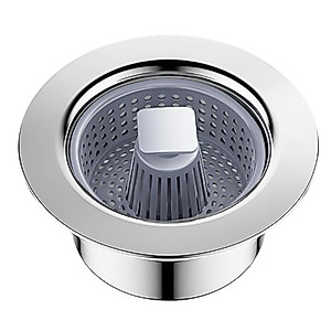 Kitchen Sink Drainage Filter, 3 in 1 Stainless Steel Drainage Plug, Stainless Steel Bouncing Drainage Basket Filtration, Upgraded Kitchen Sink Bouncing Core Drainage Filter (1PCS-E)