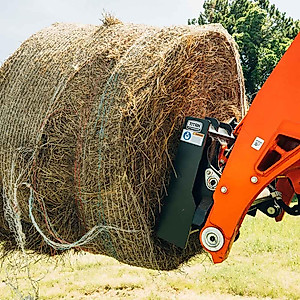 Titan Attachments HD Skid Steer Hay Frame Attachment, Three 43" Hay Spears, Rated 4,000 LB, Quick Tach Mounting, Hay Handing Equipment for Bobcat Tractors