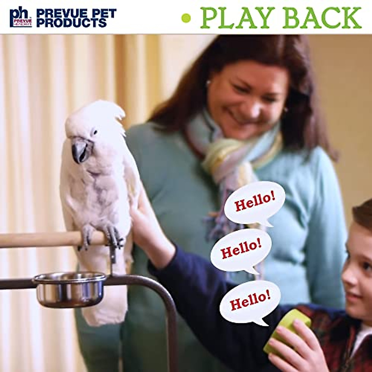 Prevue Hendryx 62900 Mimic Me Voice-Recording Unit for Birds Green Small