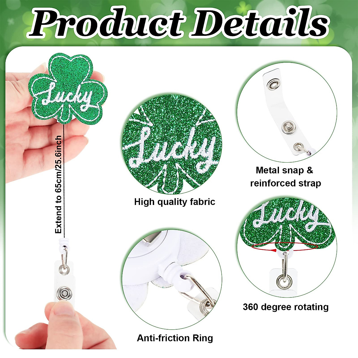 9Pcs Fall Holiday Badge Reels Embroidered Retractable Felt Nurse Badge Holder Name ID Card with Alligator Clip for Valentines St Patricks Easter Spring Independence Fall Thanksgiving Halloween Winter