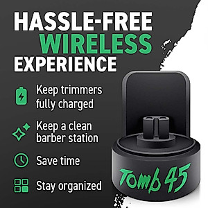 Tomb 45 Wireless Charging PowerClip | Cordless Power Clip for Hair Trimmers for Skeleton FX Trimmer, BaBylissPRO Barberology GOLDFX FX787G | Professional Barber Tools