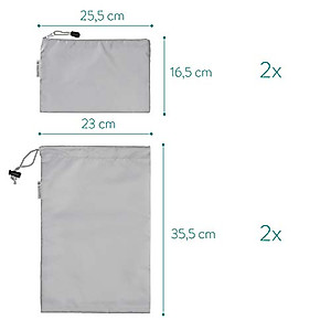 Navaris 7 Set Travel Storage Bags and Pouches - Nylon Suitcase Organizers