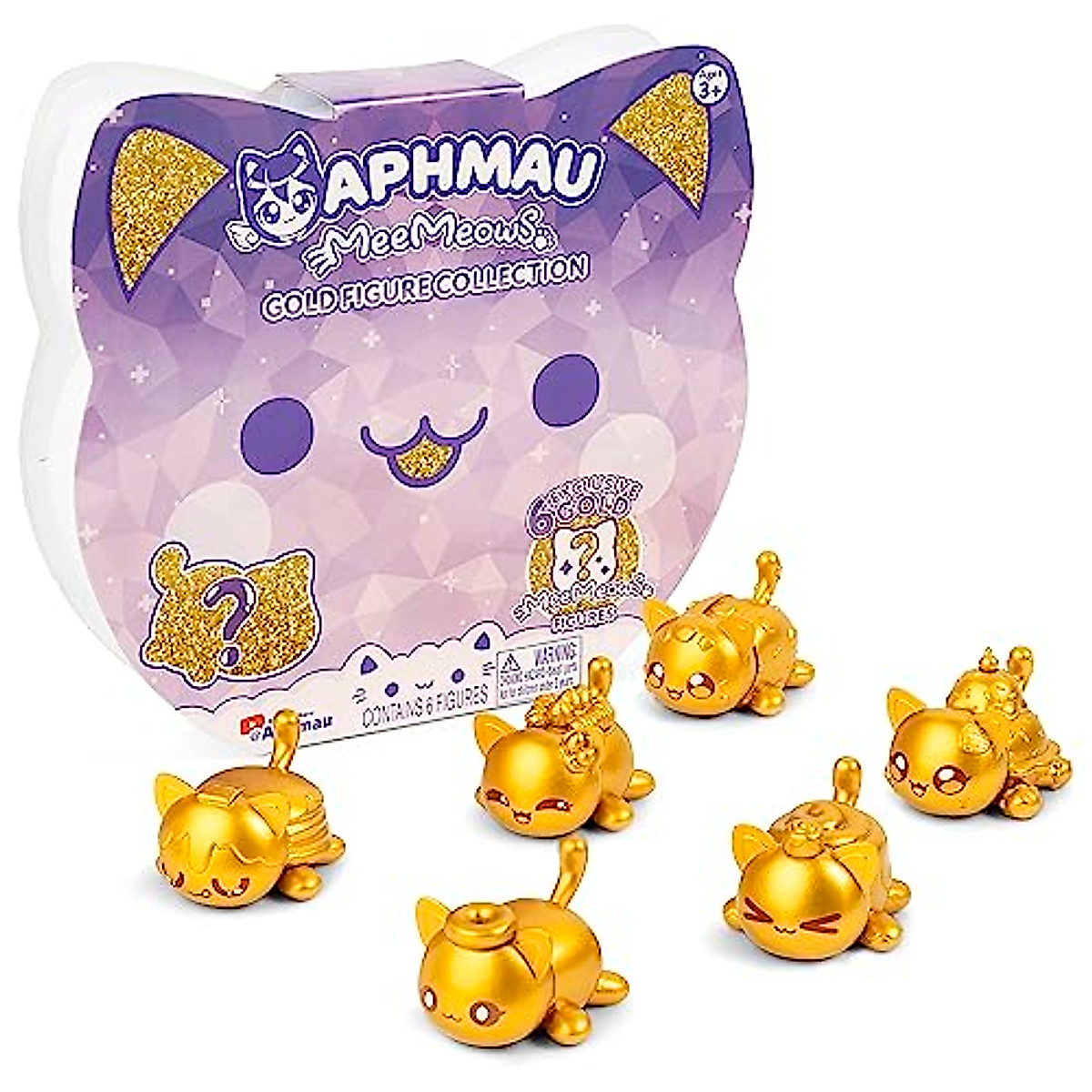 Aphmau Mystery MeeMeow Figure Multi Pack – Gold Collection, Exclusive Gold Figure Collection, Collectible Mini Figures Mystery Box, Official Merch