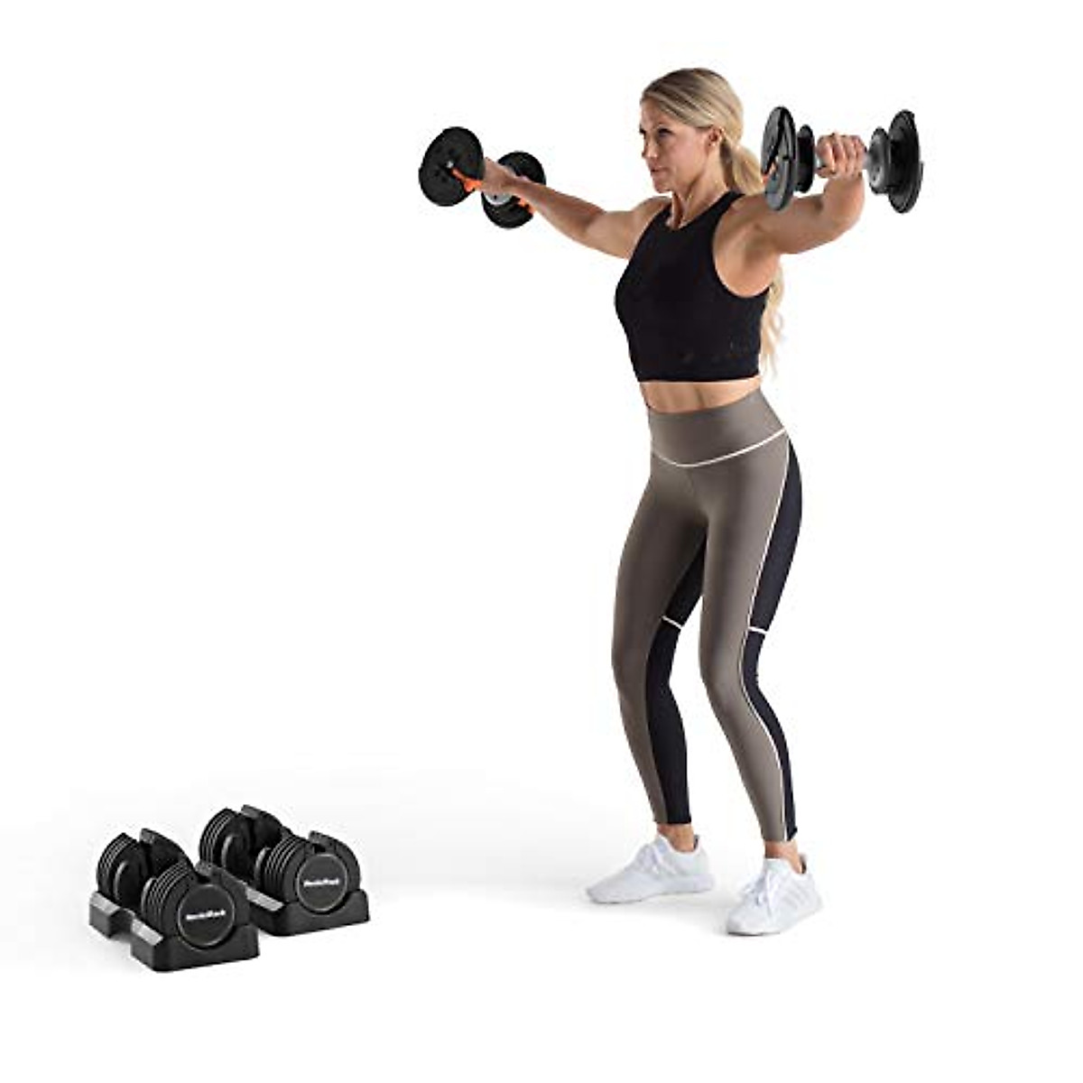 55 lb Select-a-Weight Dumbbell Pair, Black