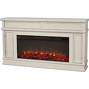Torrey 60" Landscape Electric Fireplace TV Stand in Bone White by Real Flame