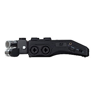 Zoom H6 All Black 6-Track Portable Recorder, Stereo Microphones, 4 XLR/TRS Inputs, Records to SD Card, USB Audio Interface, Battery Powered, Podcasting and Music