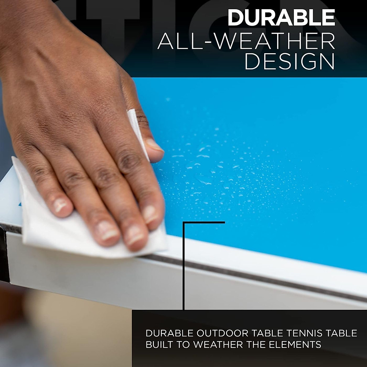 STIGA XTR Professional Outdoor Table Tennis Tables – All Weather Aluminum Waterproof Outdoor or Indoor Design with Net & Post - 10 Minute Easy Assembly Ping Pong Table with Compact Storage