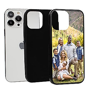 Guard Dog Custom iPhone 13 Pro Max Case - Custom Photo - Make Your Own Protective Hybrid Case (Black Case/Black Silicone)