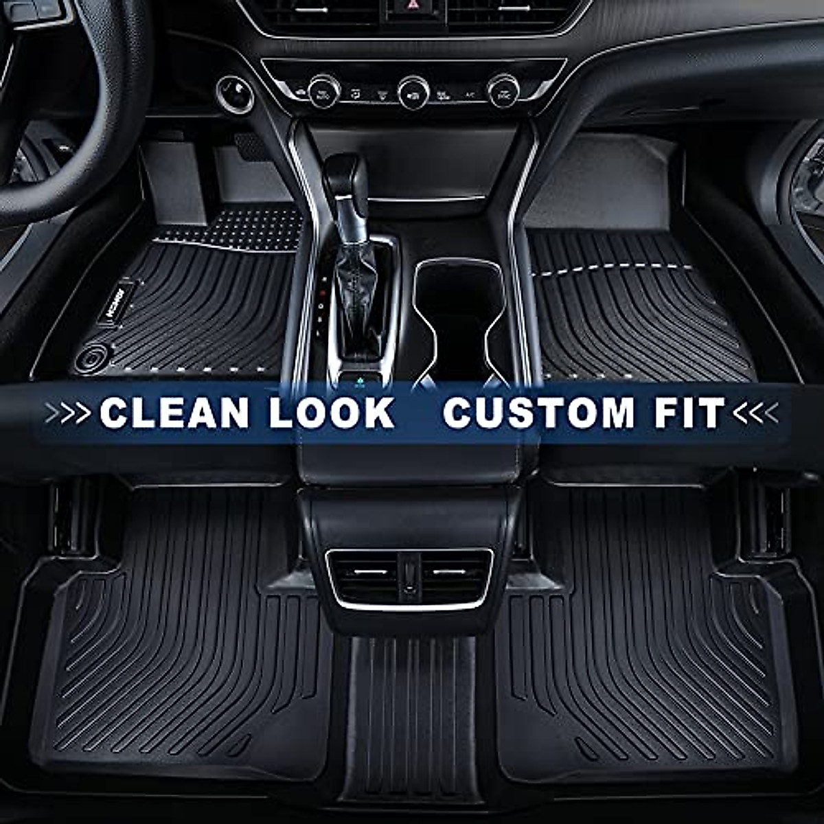 JDMON All Weather Floor Mats Compatible with 2020-2024 Kia Telluride, 1st, 2nd & 3rd Row Custom Fit Car Floor Liner Set Black