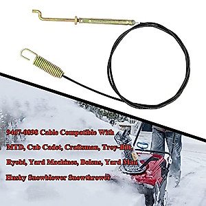 Wanotine 946-0898 Drive Cable Fits MTD Cub Cadet Craftsman Troy-Bilt Ryobi Yard Machines Bolens Yard Man Husky Snowblowers 746-0898 746-0898A 746-0898B