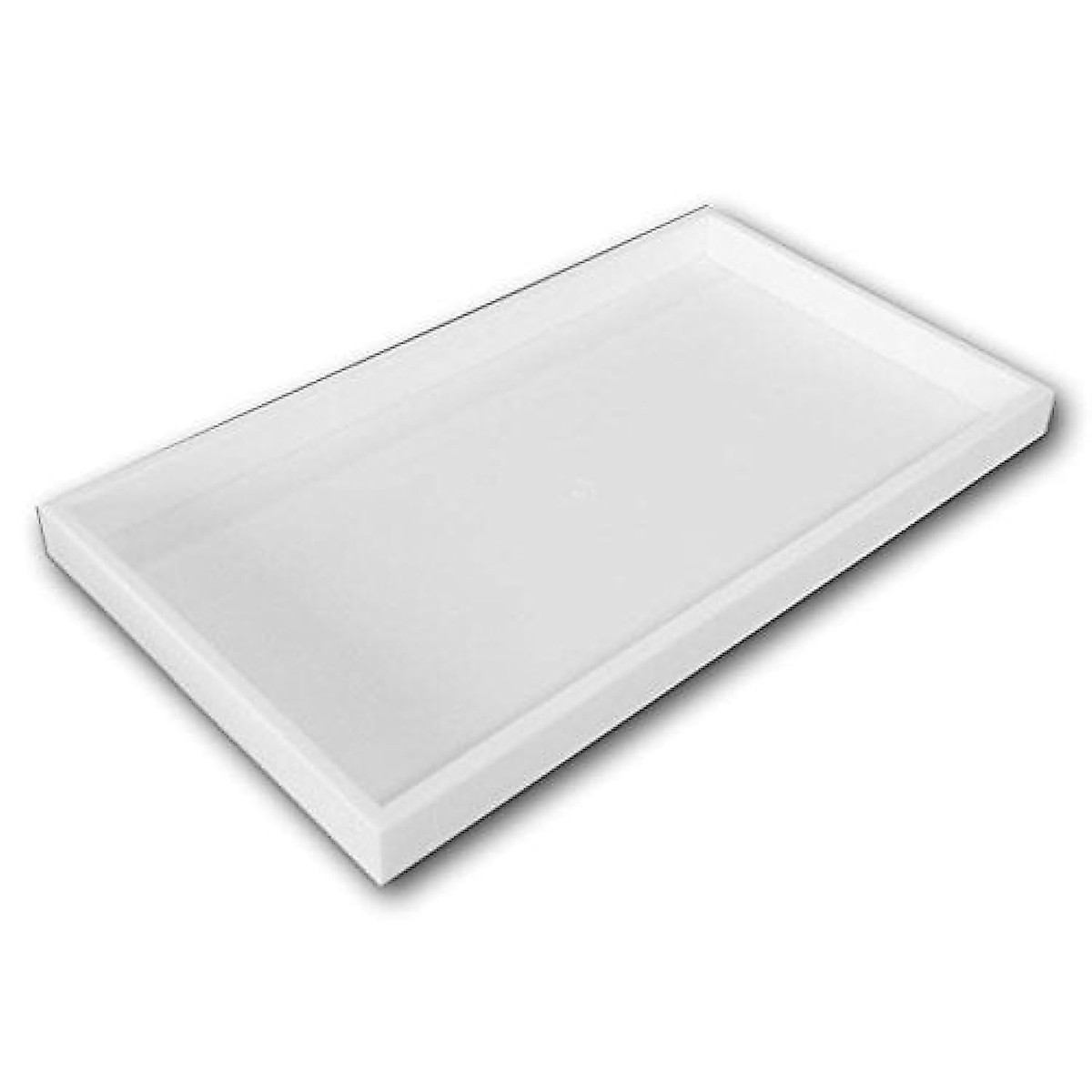 Full Size White Plastic Display Tray ~ 14 3/4" x 8 1/4" x 1"